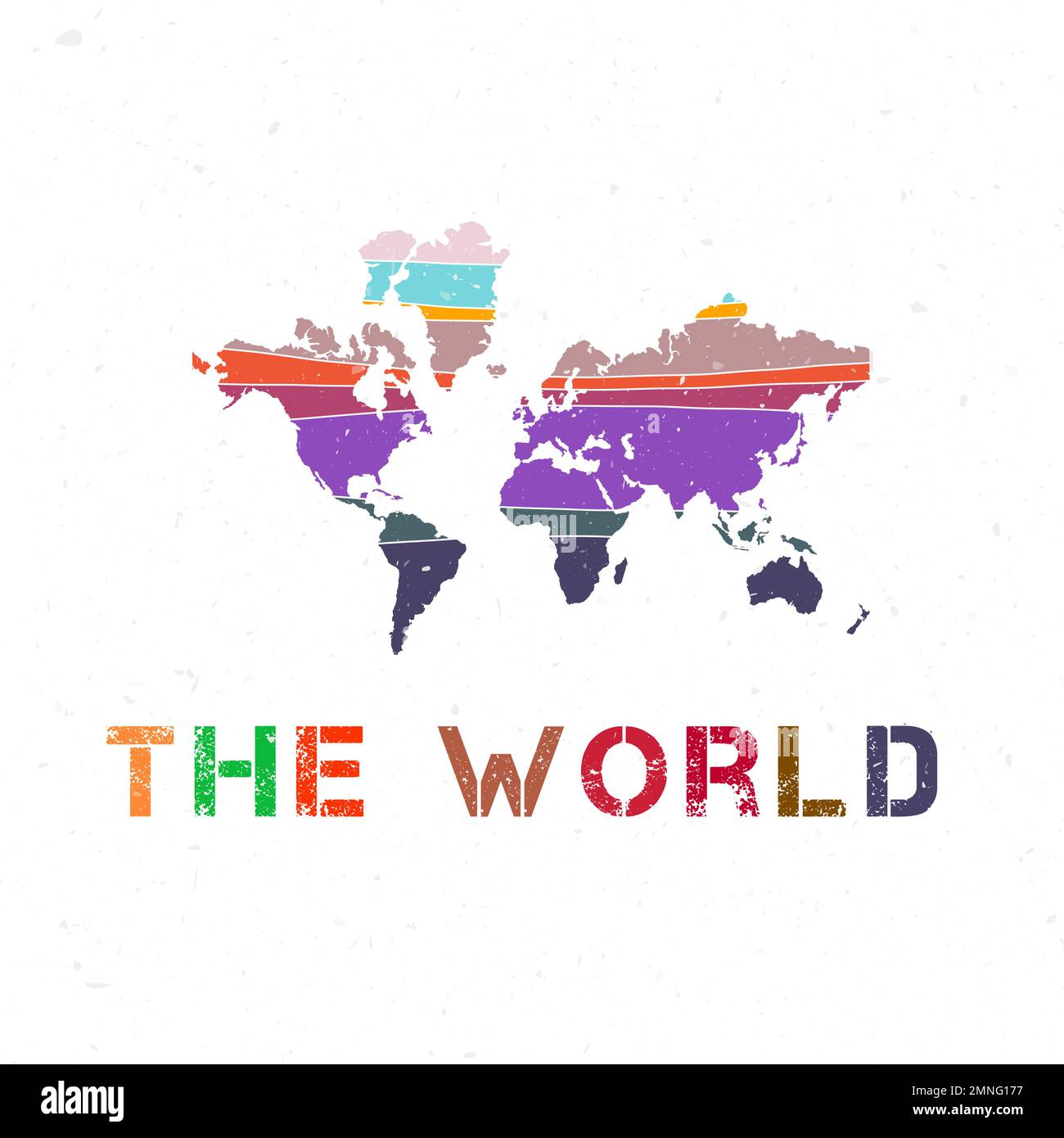 The World map design. Shape of the world with beautiful geometric waves ...