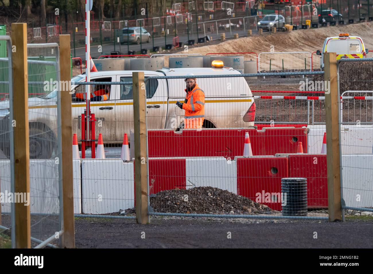 Wendover, Buckinghamshire, UK. 30th January, 2023. HS2 construction ...