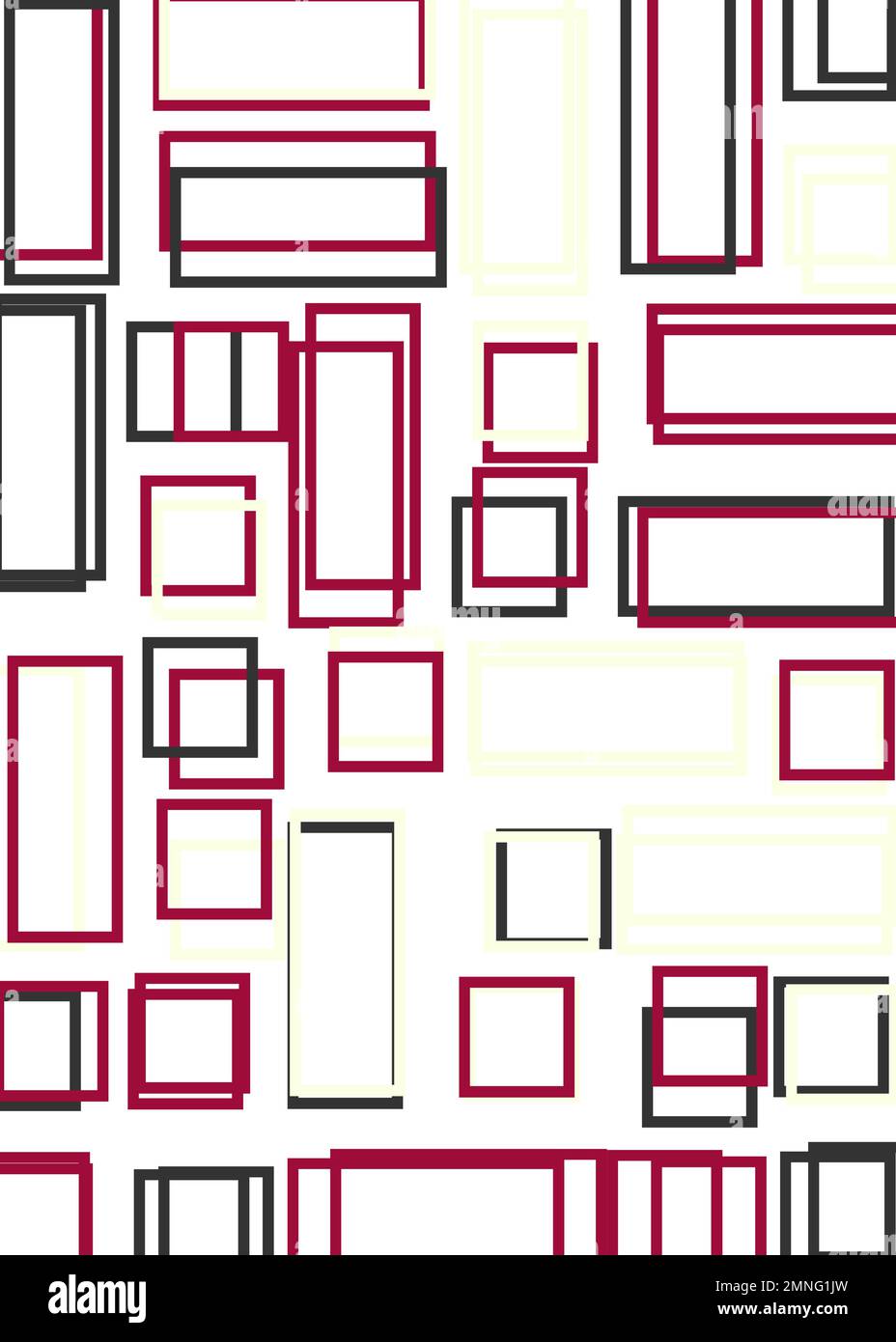 Abstract Offset Quads generative art background art illustration Stock ...