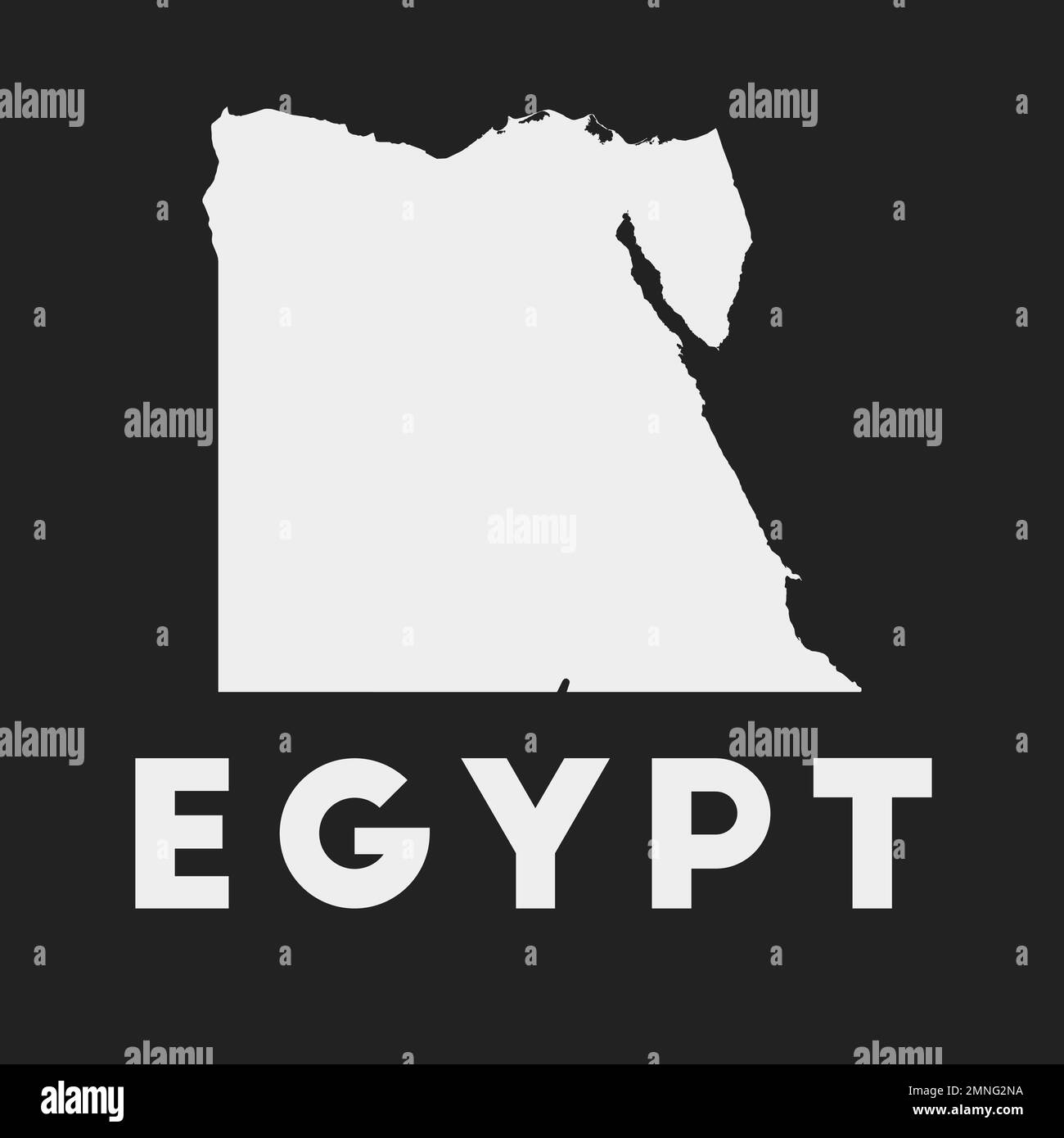 Egypt Icon Country Map On Dark Background Stylish Egypt Map With