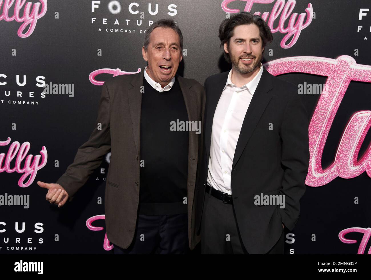 Director Jason Reitman, right, and his father Ivan Reitman arrive at ...