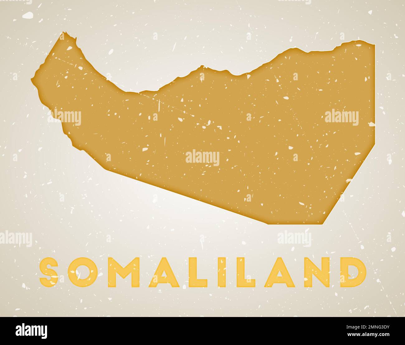 Somaliland map. Country poster with colored regions. Old grunge texture ...