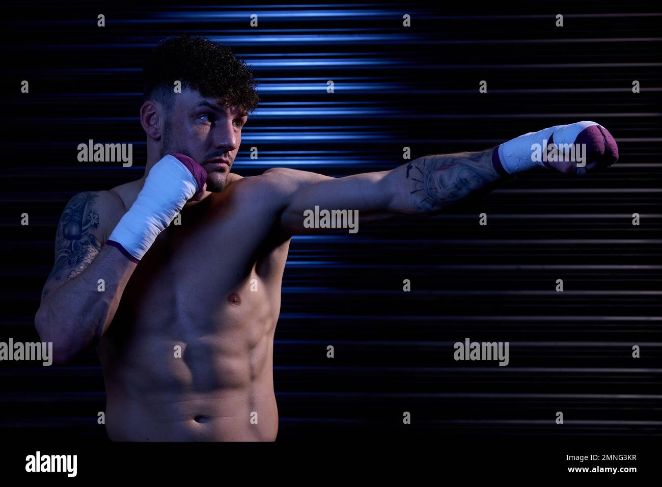 Leigh Wood following a media workout at the Ben Davison Performance ...