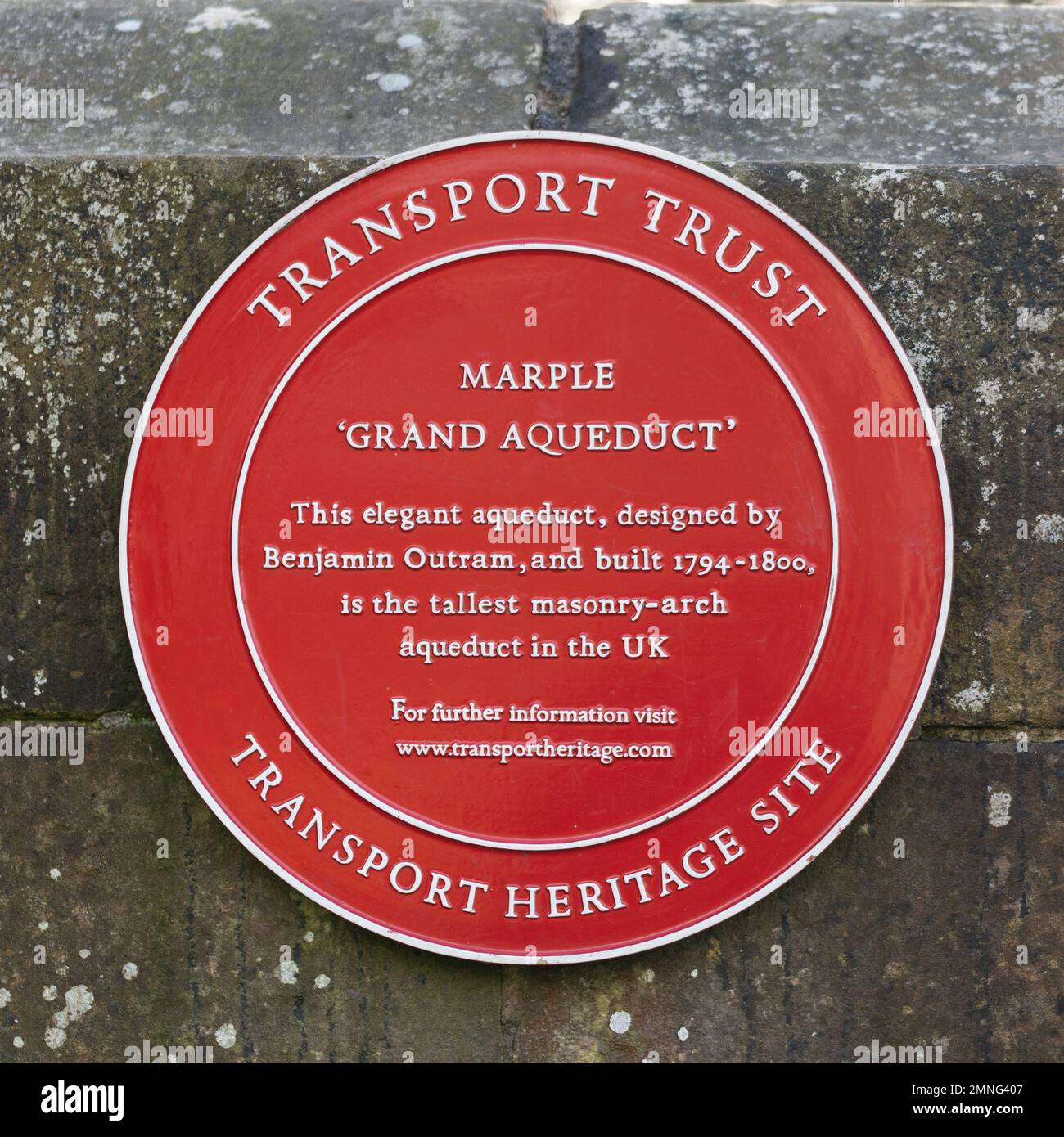 Transport Trust plaque at Marple aquaduct which is the tallest in ...