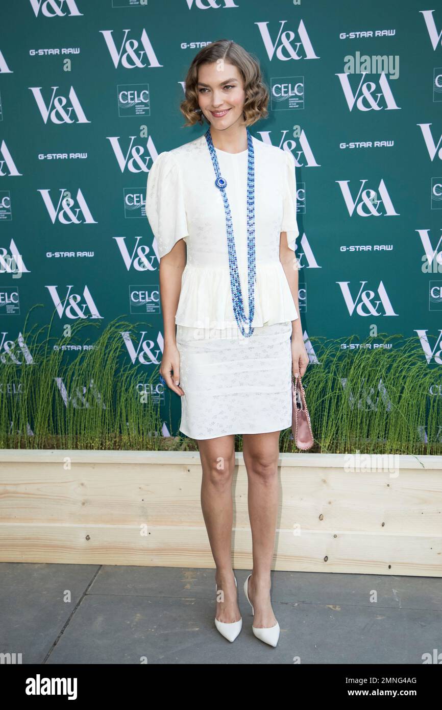 Model Arizona Muse poses for photographers upon arrival at the preview ...