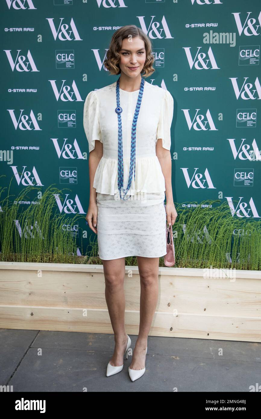 Model Arizona Muse poses for photographers upon arrival at the preview ...