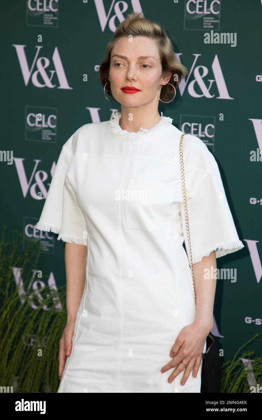 Actress Camilla Rutherford poses for photographers upon arrival at the ...