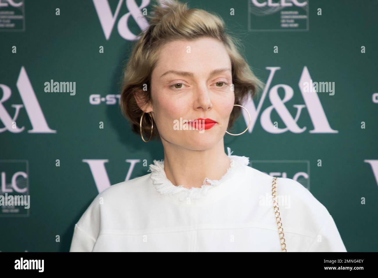 Actress Camilla Rutherford poses for photographers upon arrival at the ...