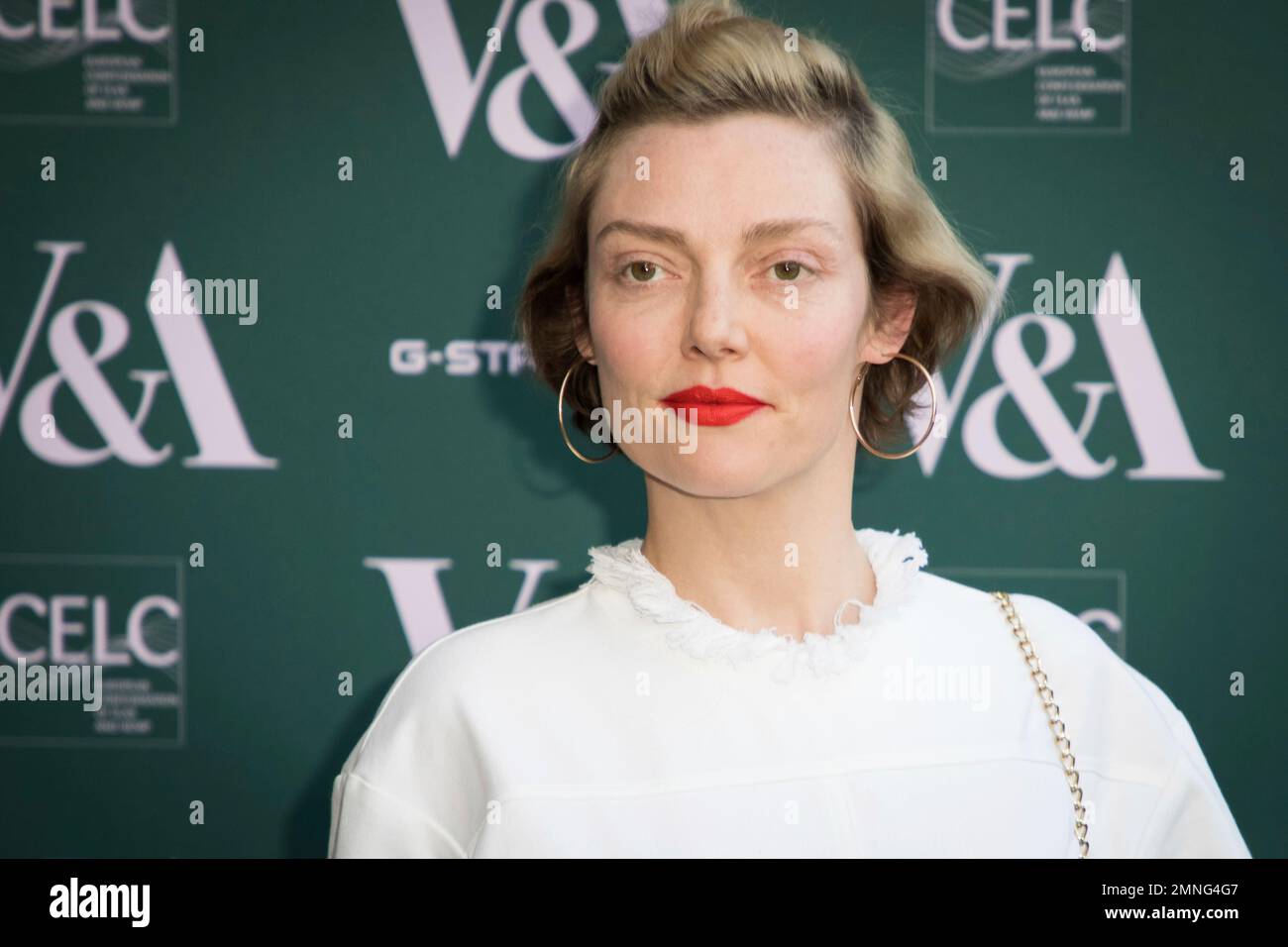 Actress Camilla Rutherford poses for photographers upon arrival at the ...