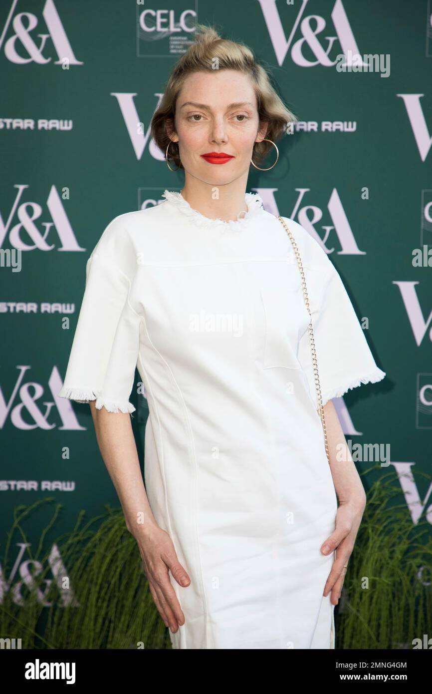 Actress Camilla Rutherford poses for photographers upon arrival at the ...