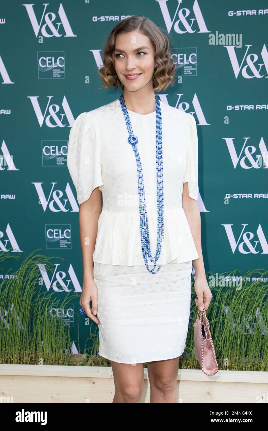 Model Arizona Muse poses for photographers upon arrival at the preview ...