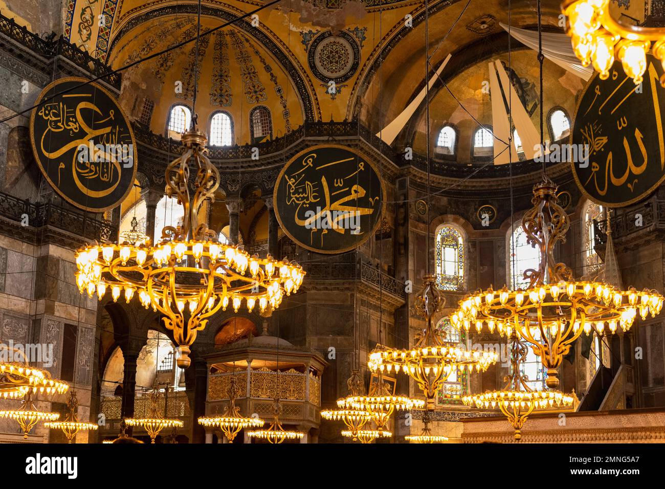 Hagia Sophia Grand Mosque interior, Istanbul, Turkey Stock Photo - Alamy