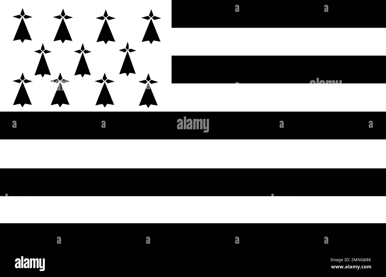 Flag in the colors of Brittany Stock Photo - Alamy