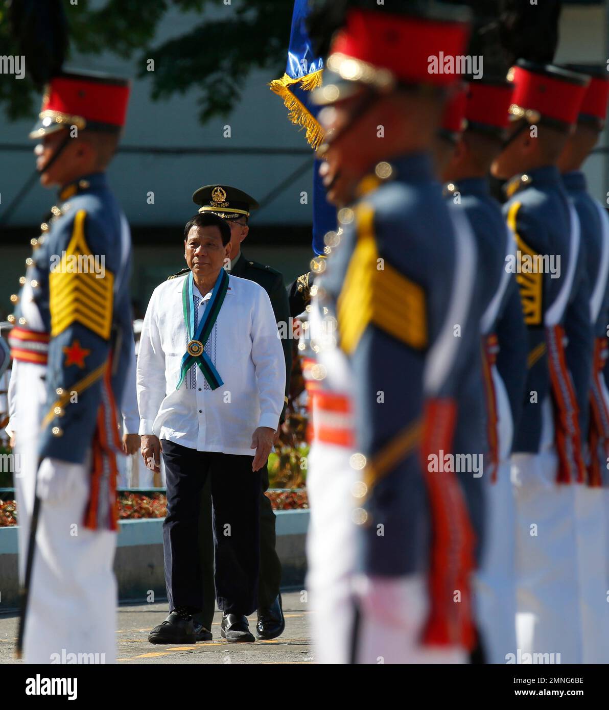 Philippine President Rodrigo Duterte arrives for the turnover of ...
