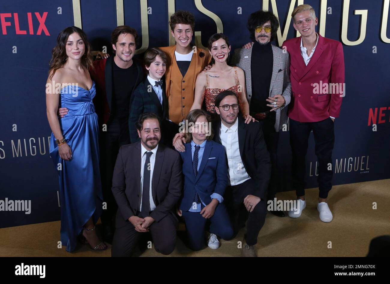 Actors from the Netflix series "Luis Miguel" pose for photos during a ...