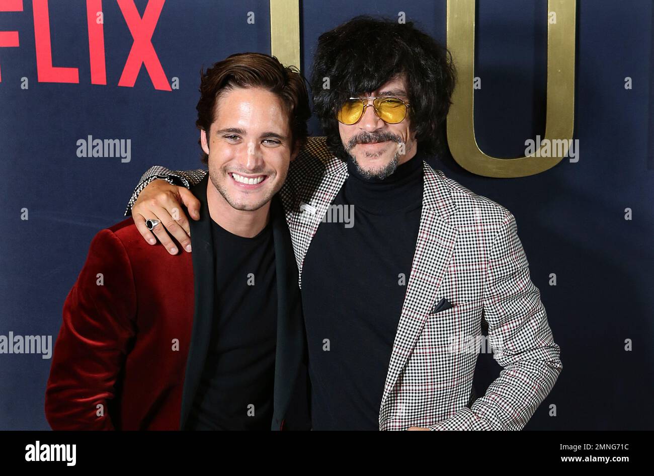 Actor Diego Boneta, left, who plays the role of Luis Miguel, and Oscar ...
