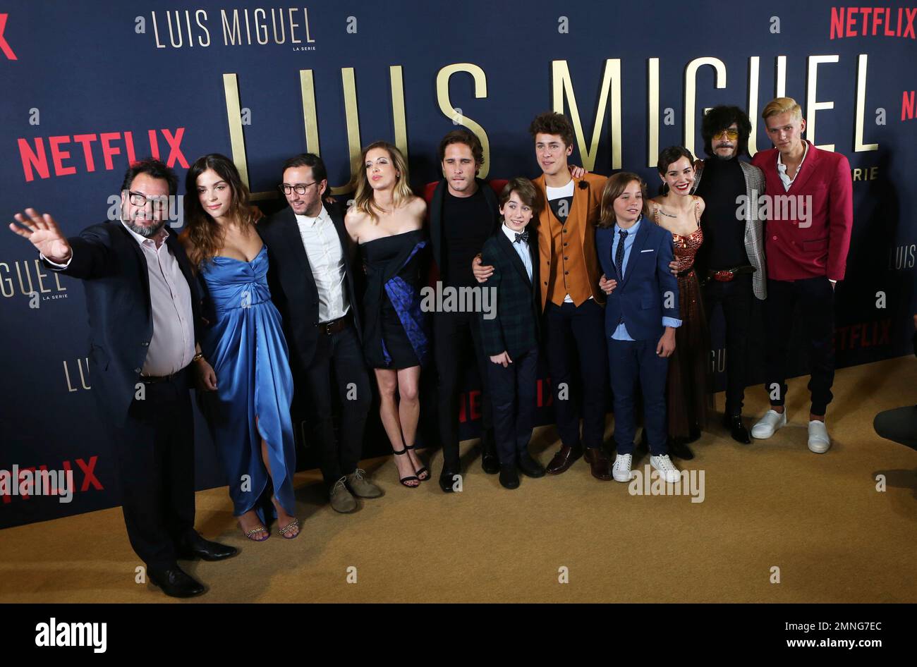 Actors from the Netflix series "Luis Miguel" pose for photos during a ...