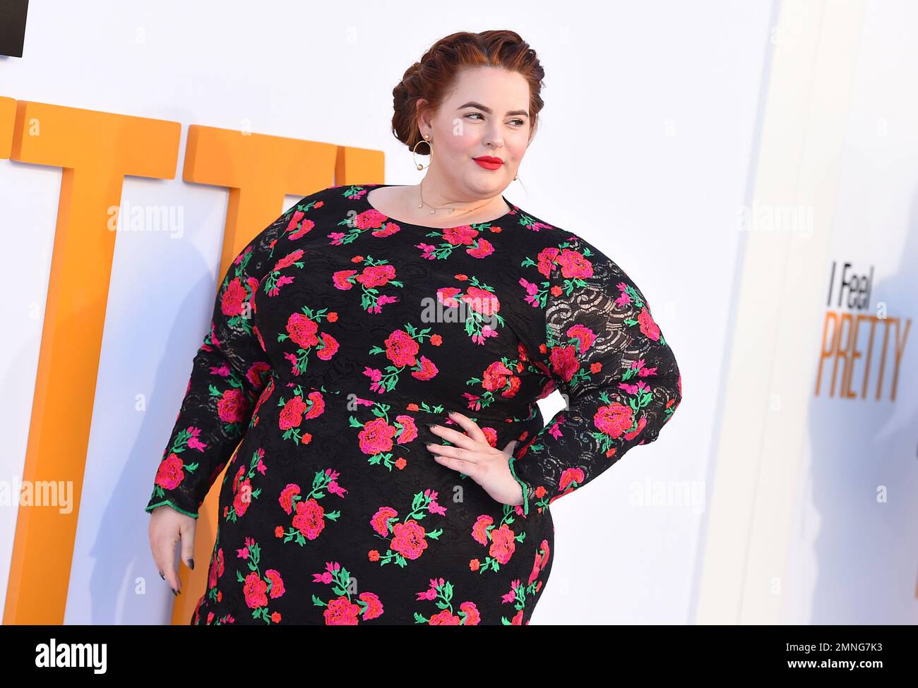 Tess Holliday arrives at the world premiere of "I Feel Pretty" at the ...