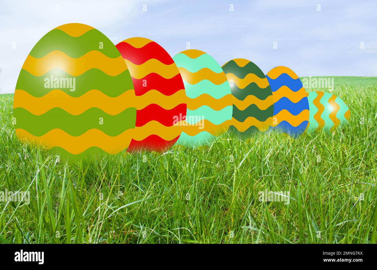 Easter eggs in the grass Stock Photo - Alamy
