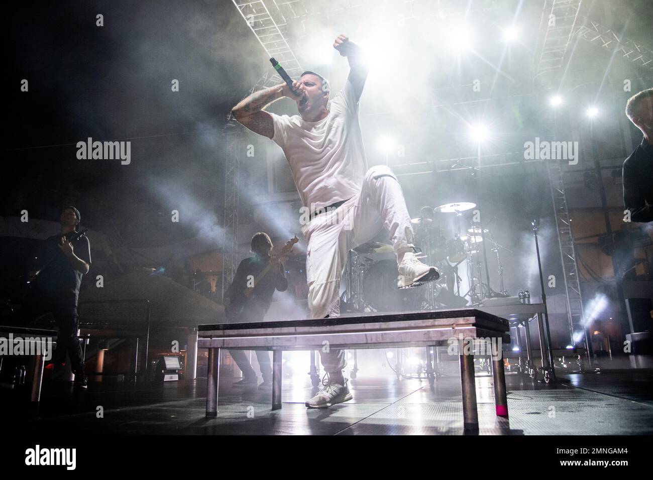 Winston McCall of Parkway Drive performs on board the Carnival Magic ...