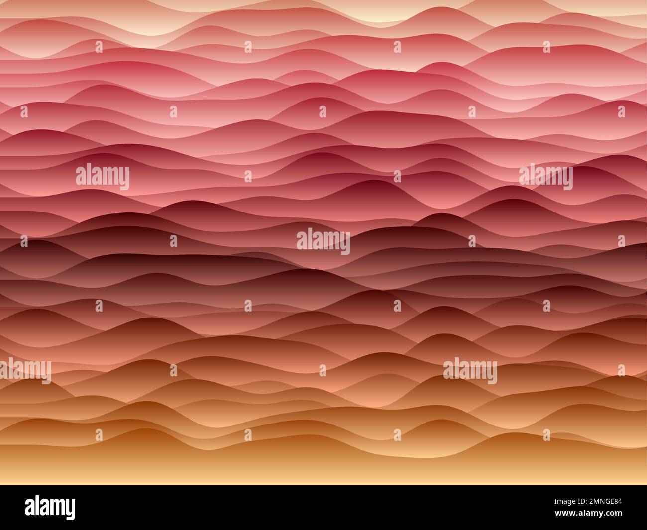 Abstract curves background. Smooth curves with gradients in reddish ...
