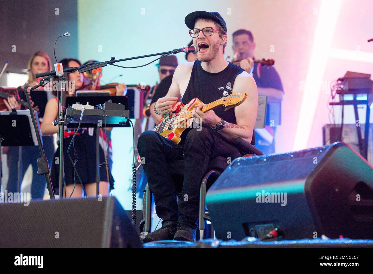 Eric Howk of Portugal. The Man performs at the Coachella Music & Arts ...