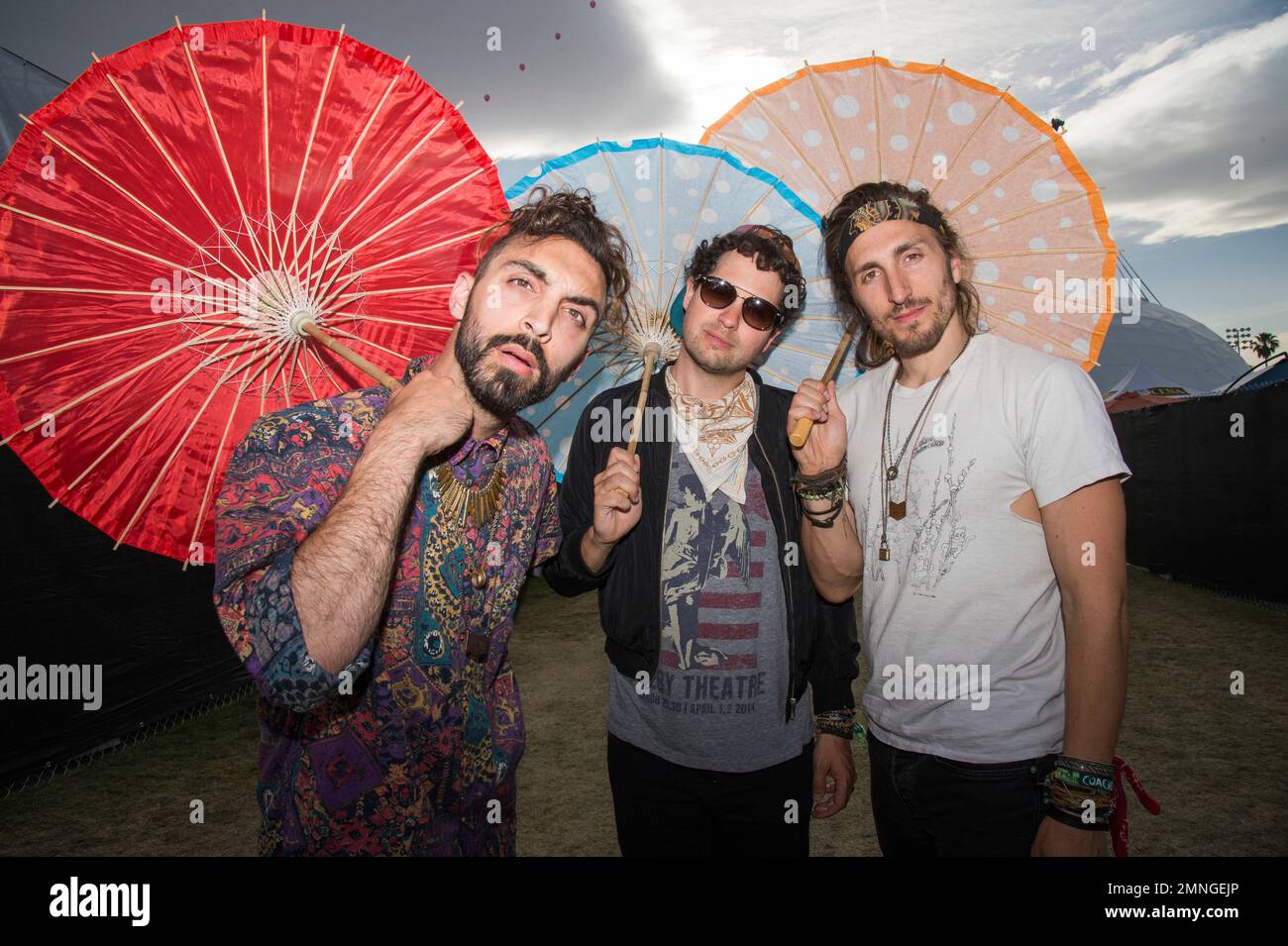 Zang, from left, Zambricki Li and Austin Bisnow of MAGIC GIANT pose at ...
