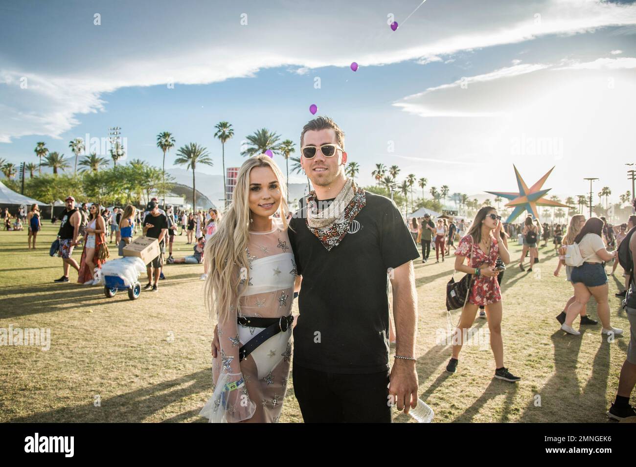 Festival goers attend the Coachella Music & Arts Festival at the Empire ...