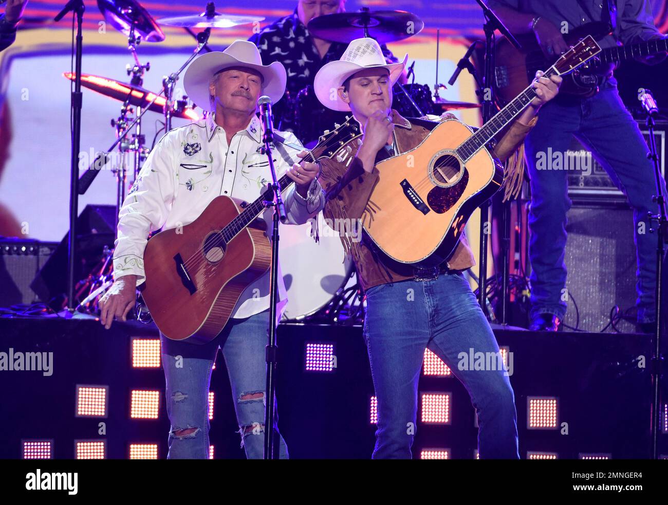 Alan Jackson Left And Jon Pardi Perform Chattahoochee At The 53rd