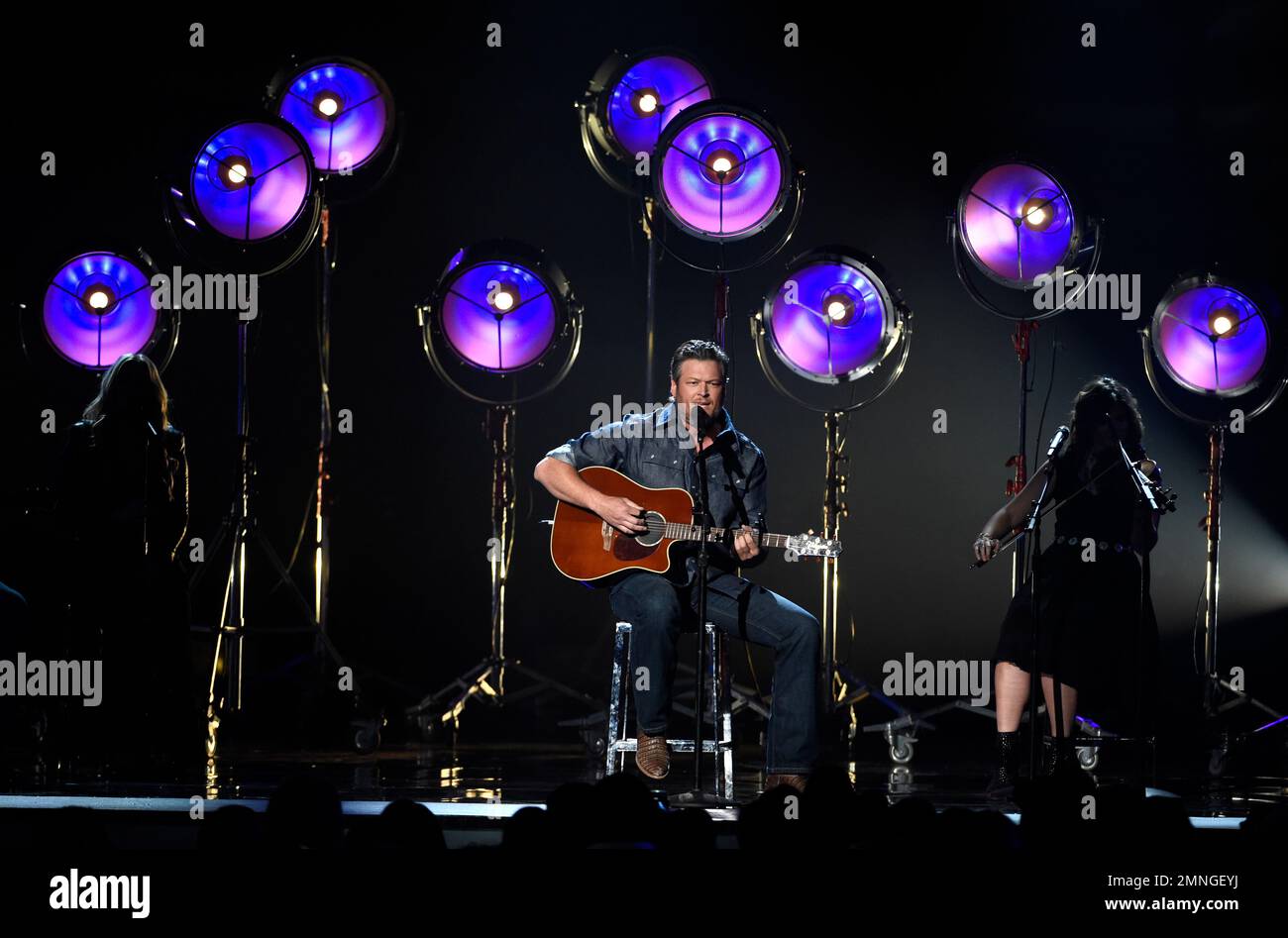 Blake Shelton performs "I Lived It" at the 53rd annual Academy of ...