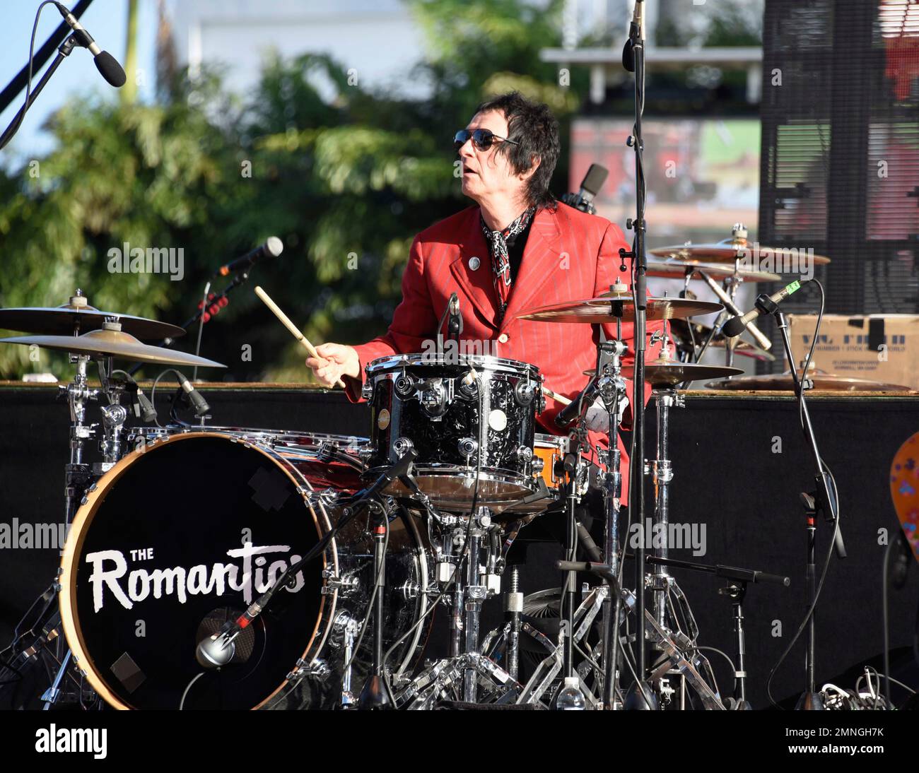 Brad Elvis of The Romantics performs at Magic City Casino on Saturday ...