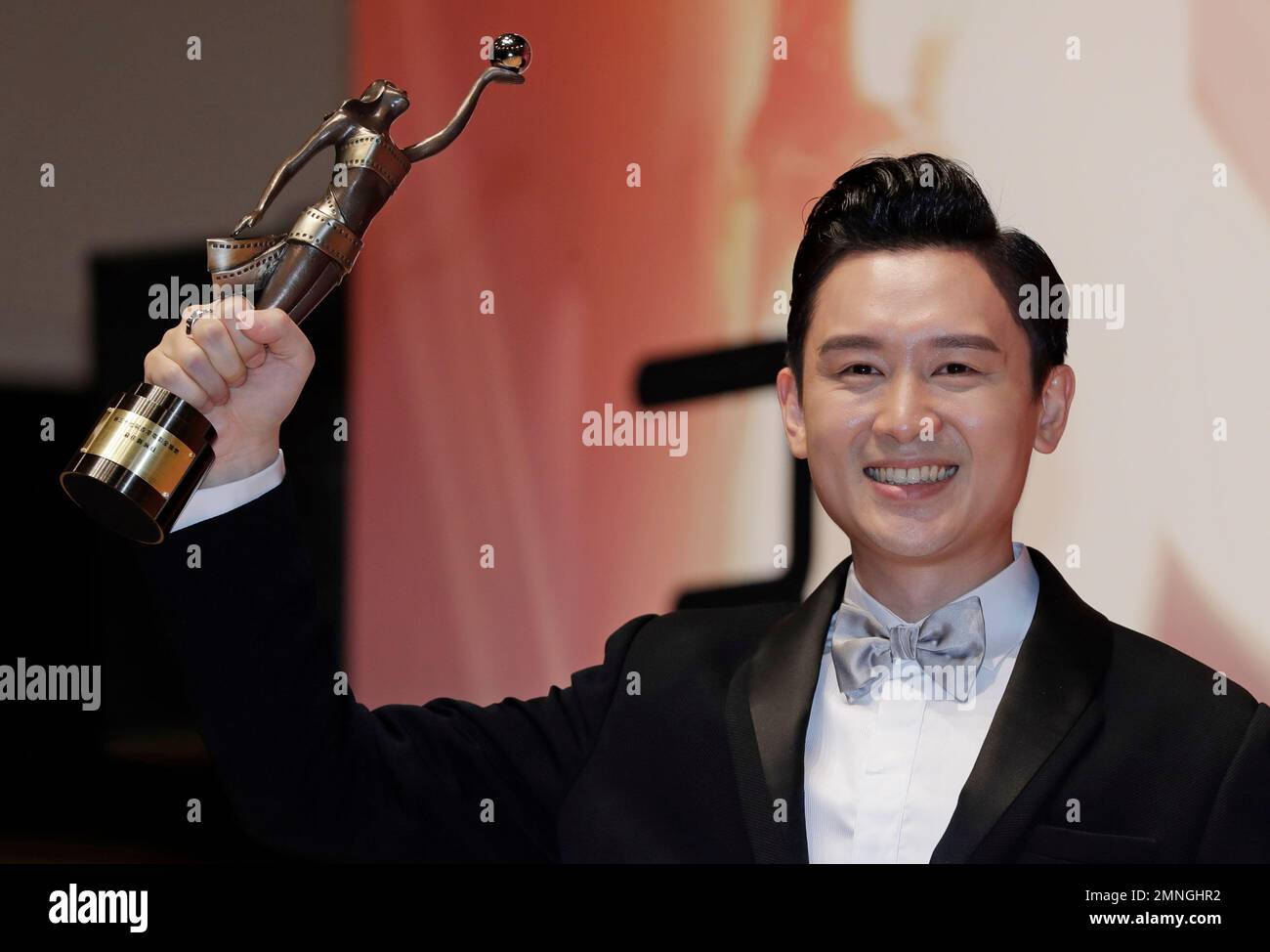 Hong Kong actor Ling Man-lung poses after winning the Best New ...