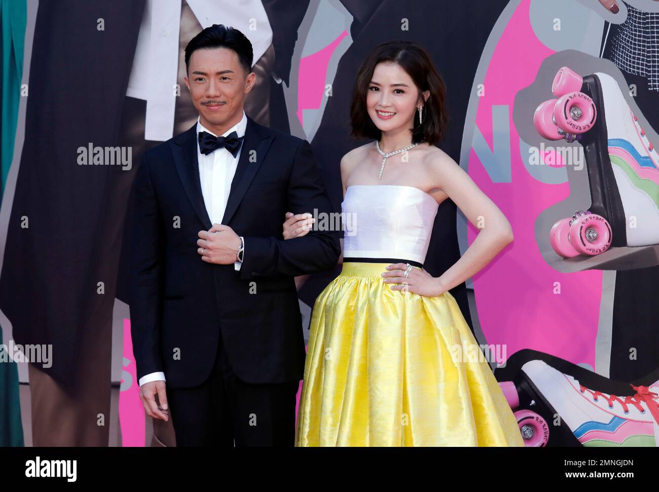 Hong Kong actress Charlene Choi, right, and Louis Cheung pose on the ...