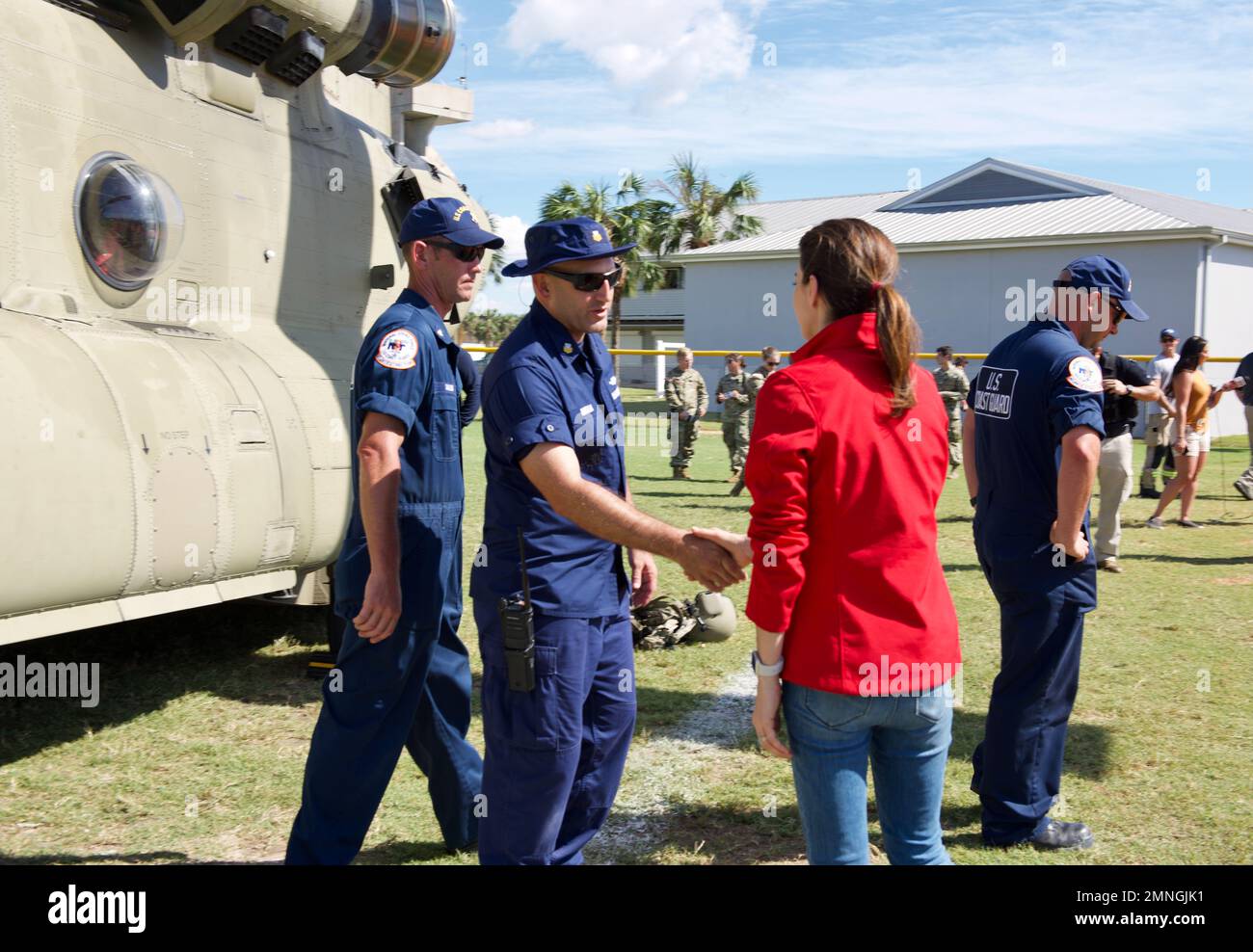 Coast Guard personnel meets First Lady of Florida Casey DeSantis during ...