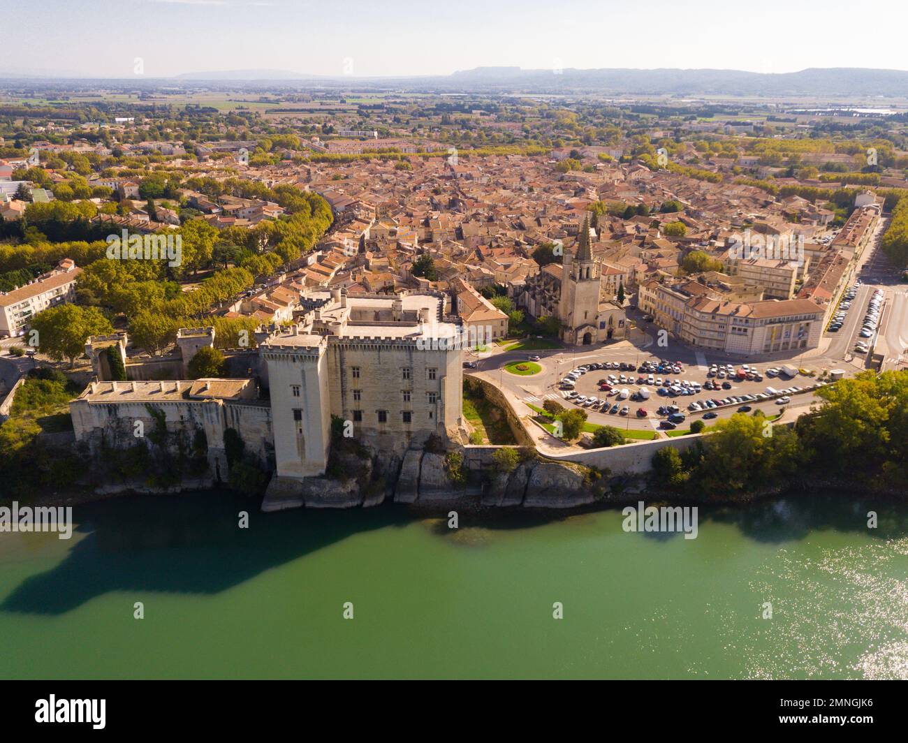 Aerial view of Chateau de Tarascon Stock Photo - Alamy