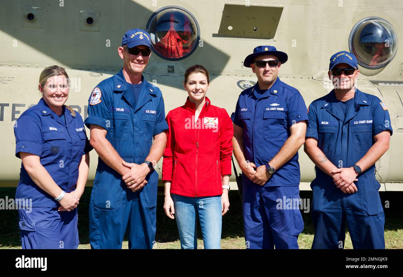 Coast Guard personnel meet First Lady of Florida Casey DeSantis during ...