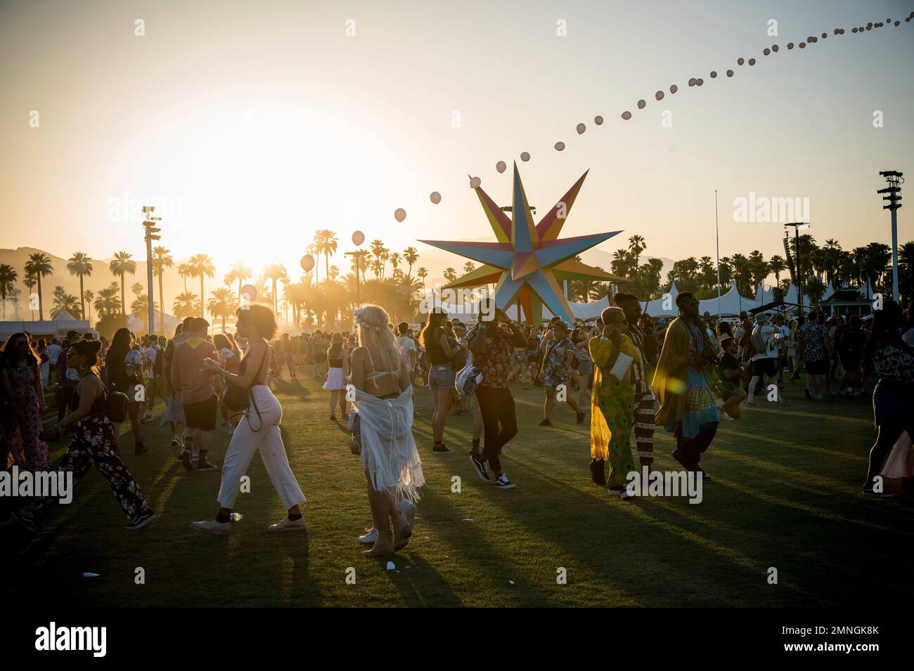 Festival goers attend the Coachella Music & Arts Festival at the Empire ...