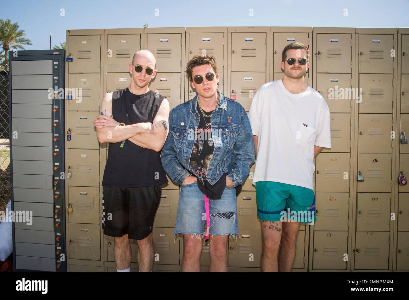 Les Priest, from left, Paul Klein and Jake Goss of LANY poses at ...