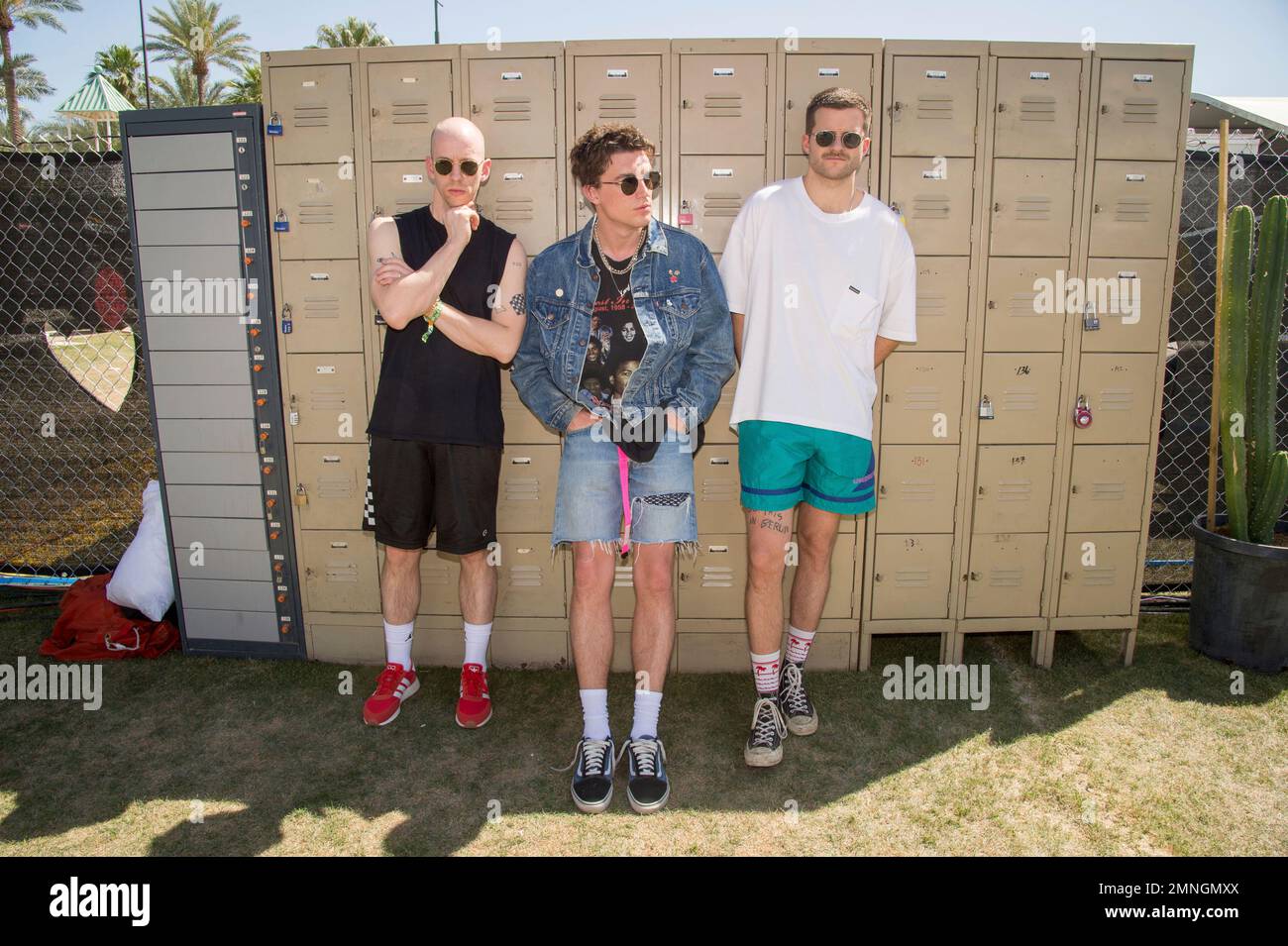 Les Priest, from left, Paul Klein and Jake Goss of LANY poses at ...