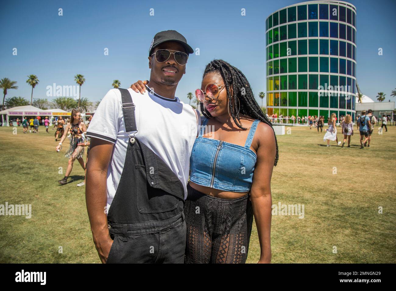 Festival goers attend the Coachella Music & Arts Festival at the Empire ...
