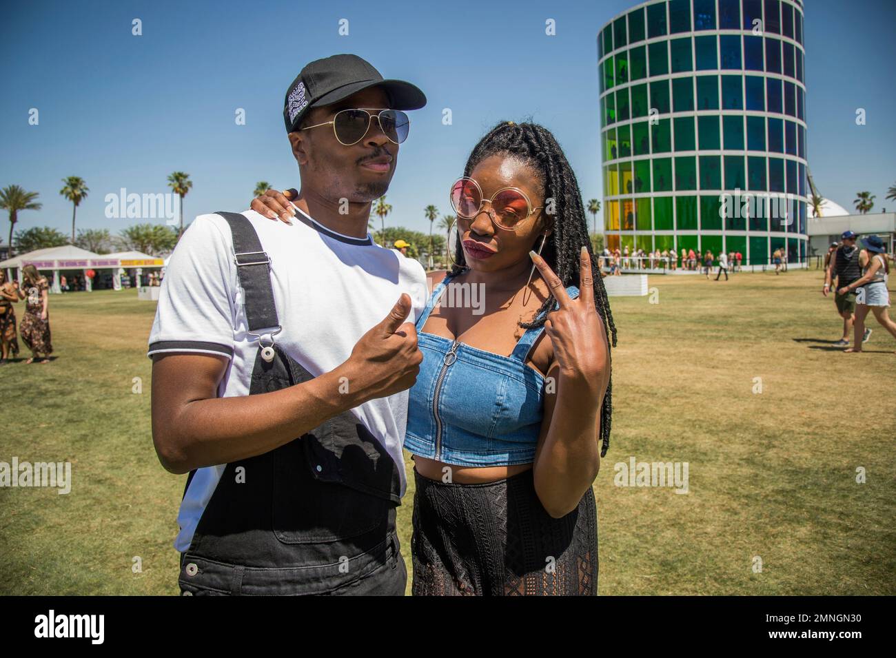 Festival goers attend the Coachella Music & Arts Festival at the Empire ...