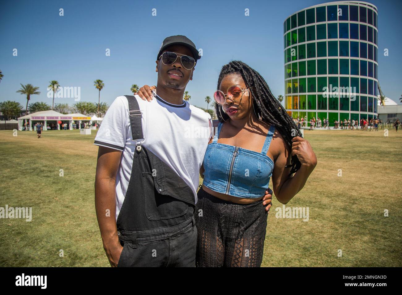 Festival goers attend the Coachella Music & Arts Festival at the Empire ...