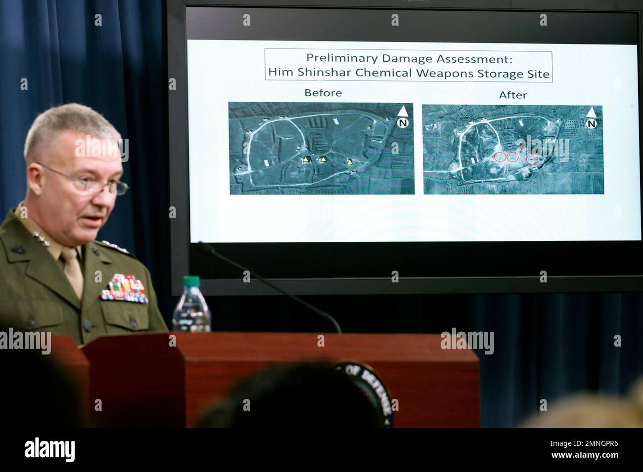 Marine Lt. Gen. Kenneth F. McKenzie Jr., director, Joint Staff, speaks ...