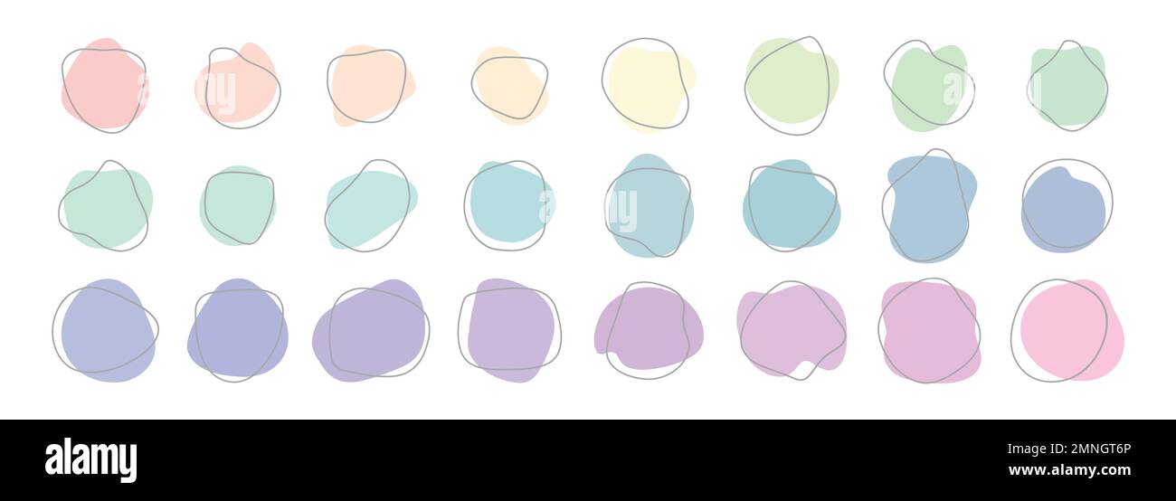 Organic abstract fluid shapes set. Creative liquid blob elements with ...