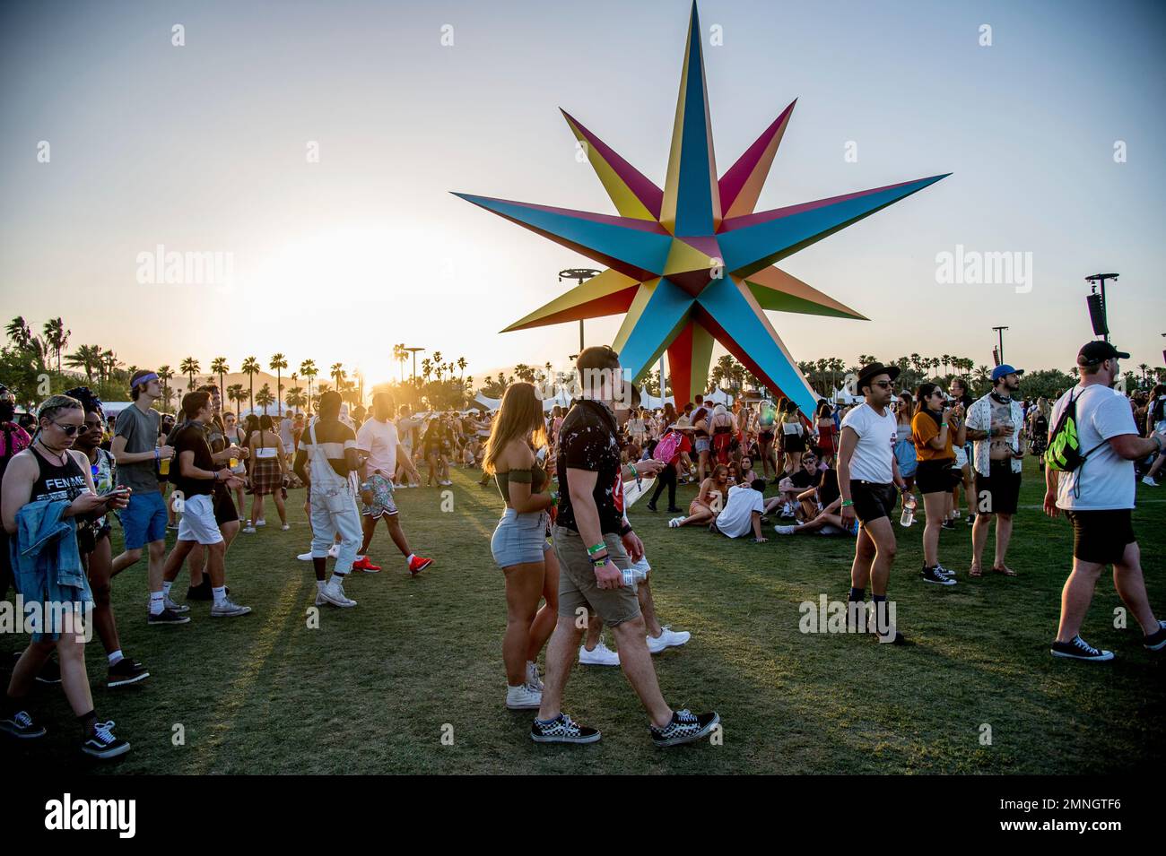Festival goers attend the Coachella Music & Arts Festival at the Empire ...