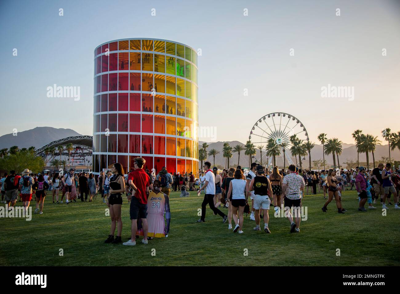 Festival goers attend the Coachella Music & Arts Festival at the Empire ...