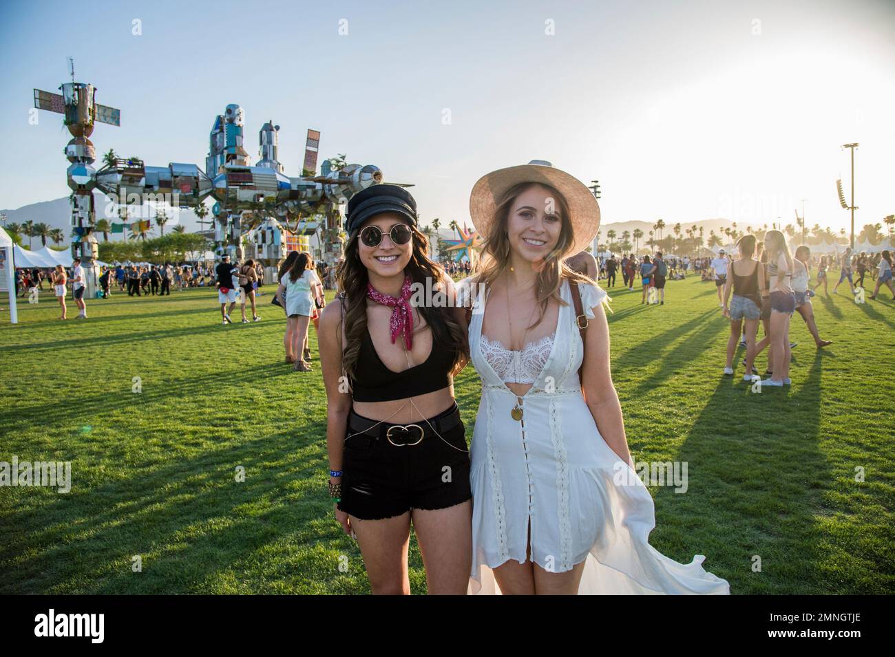 Festival goers attend the Coachella Music & Arts Festival at the Empire ...
