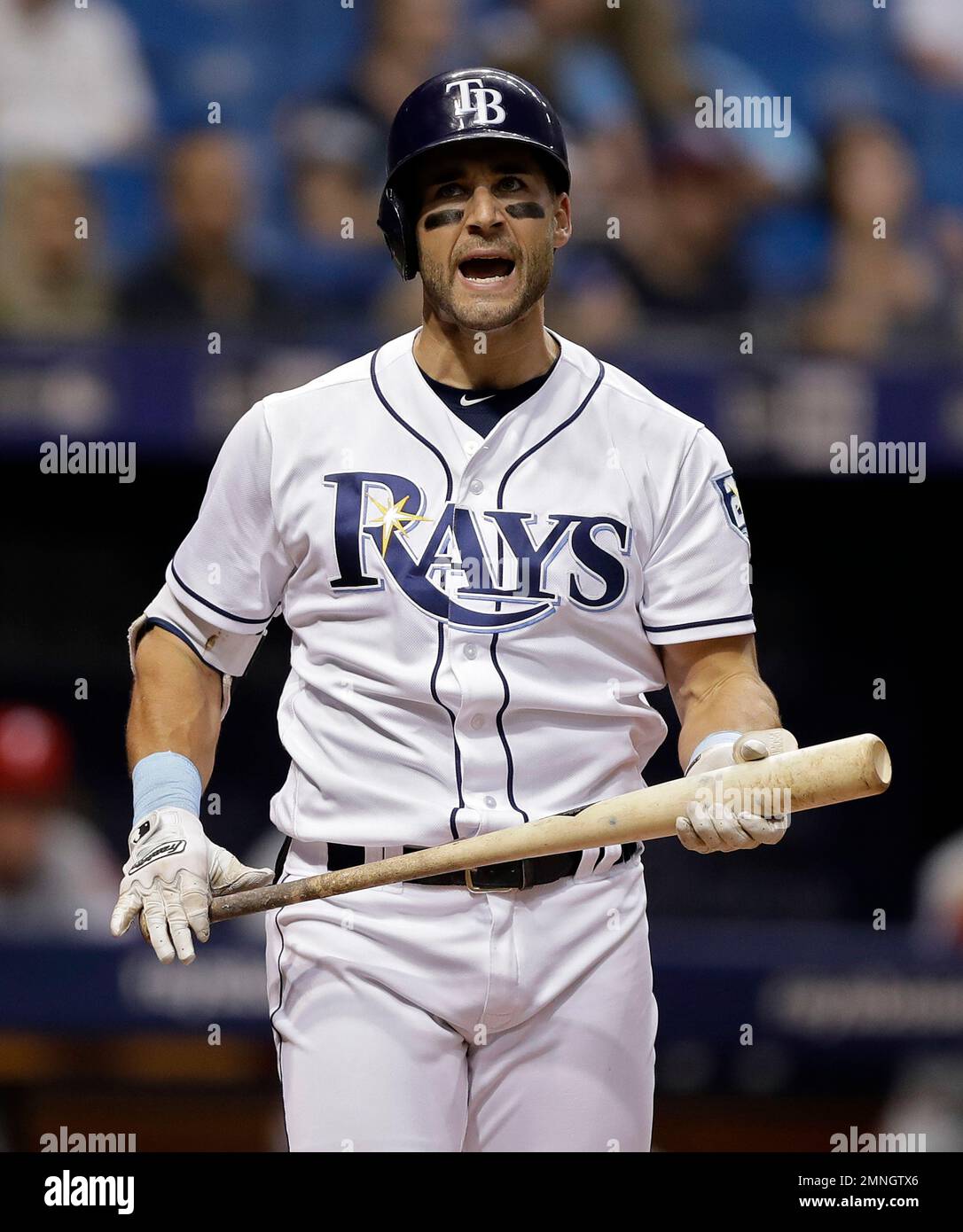 Kevin Kiermaier reacts after striking out against Philadelphia Phillies ...