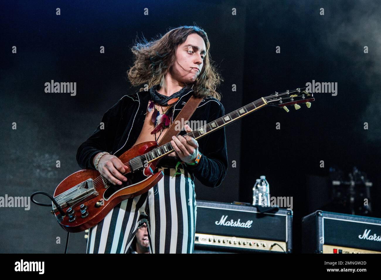 Jake Kiszka of Greta Van Fleet performs at Coachella Music & Arts ...