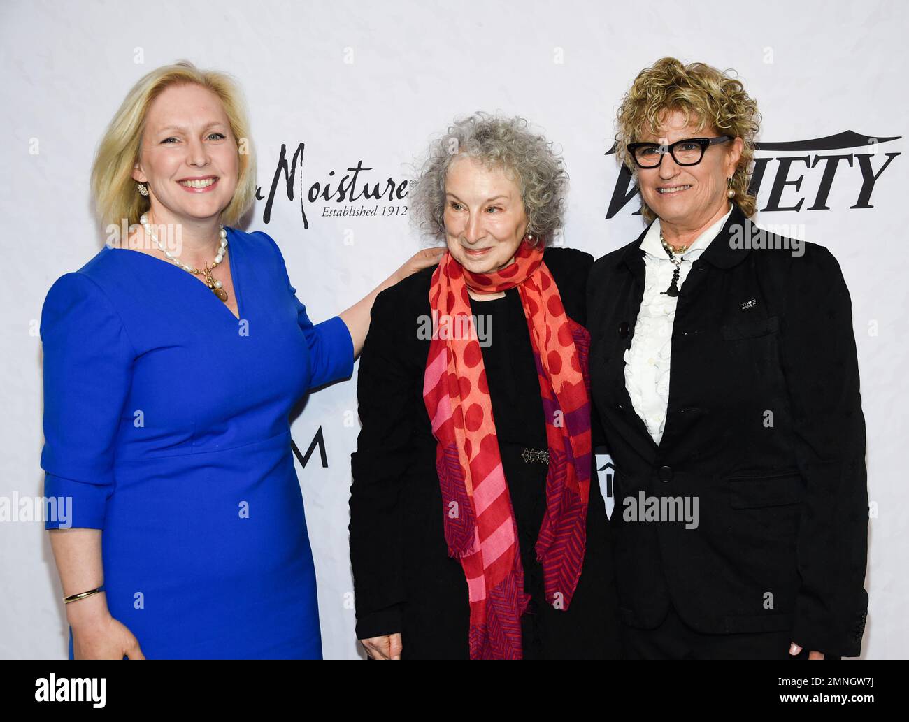 Sen. Kirsten Gillibrand, left, honoree Margaret Atwood and Variety co ...